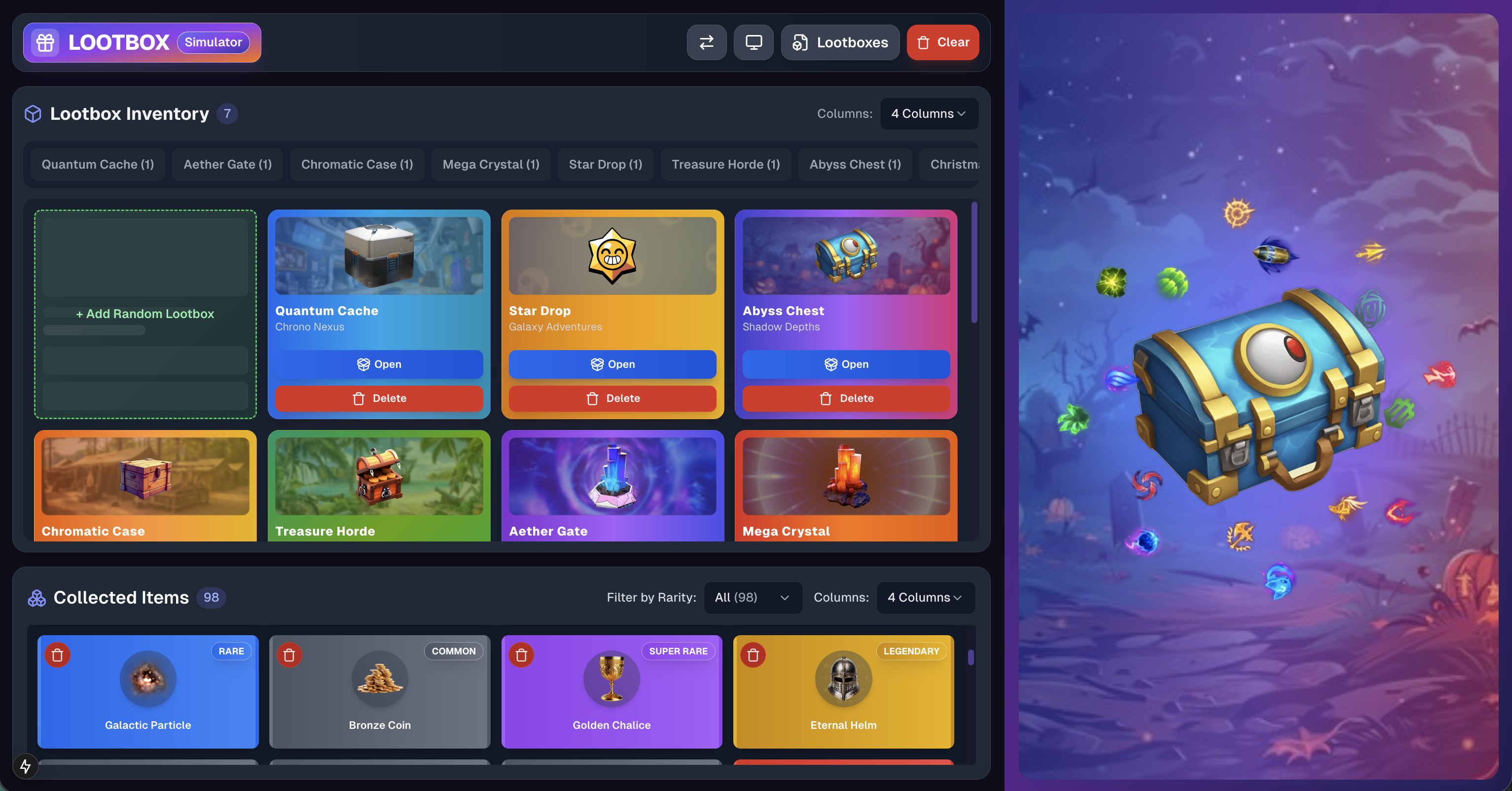 Lootbox Simulator – Open Crates, Collect Rare Items & Test Your Luck